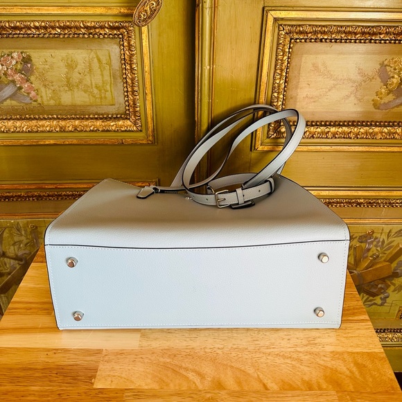 Coach | Bags | Coach Tatum Leather Large Powder Blue Handbag Purse Nwt ...